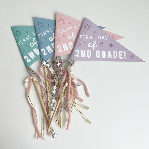 First Day of Second Grade Pennant Flag – Sugar Pie Paper