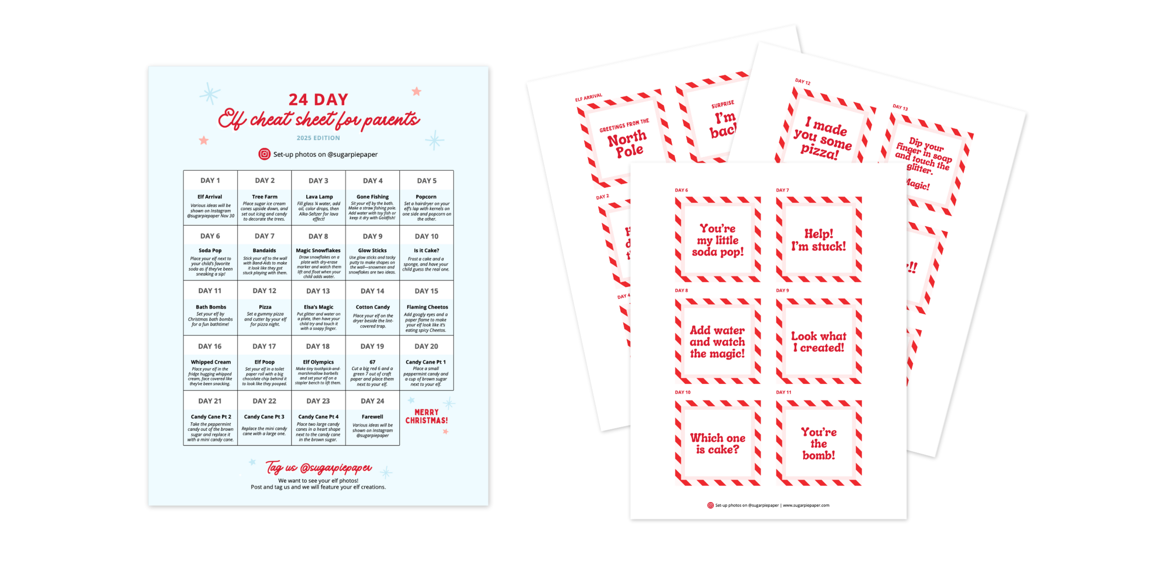 Elf Cheat Sheet – Sugar Pie Paper