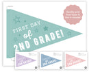 First Day of Second Grade Pennant Flag – Sugar Pie Paper