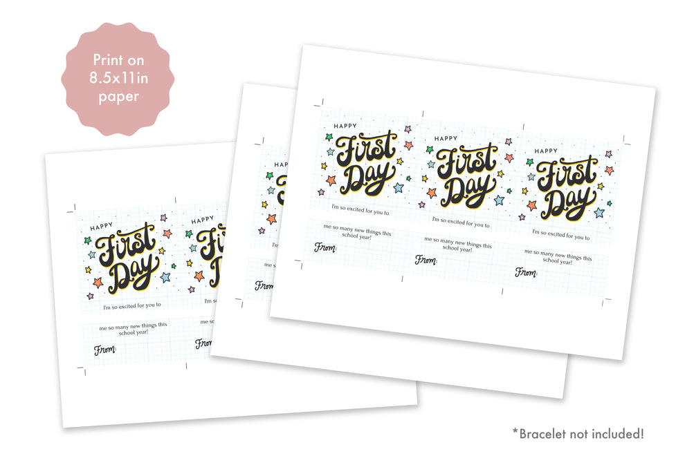 First Day Teach Card – Sugar Pie Paper