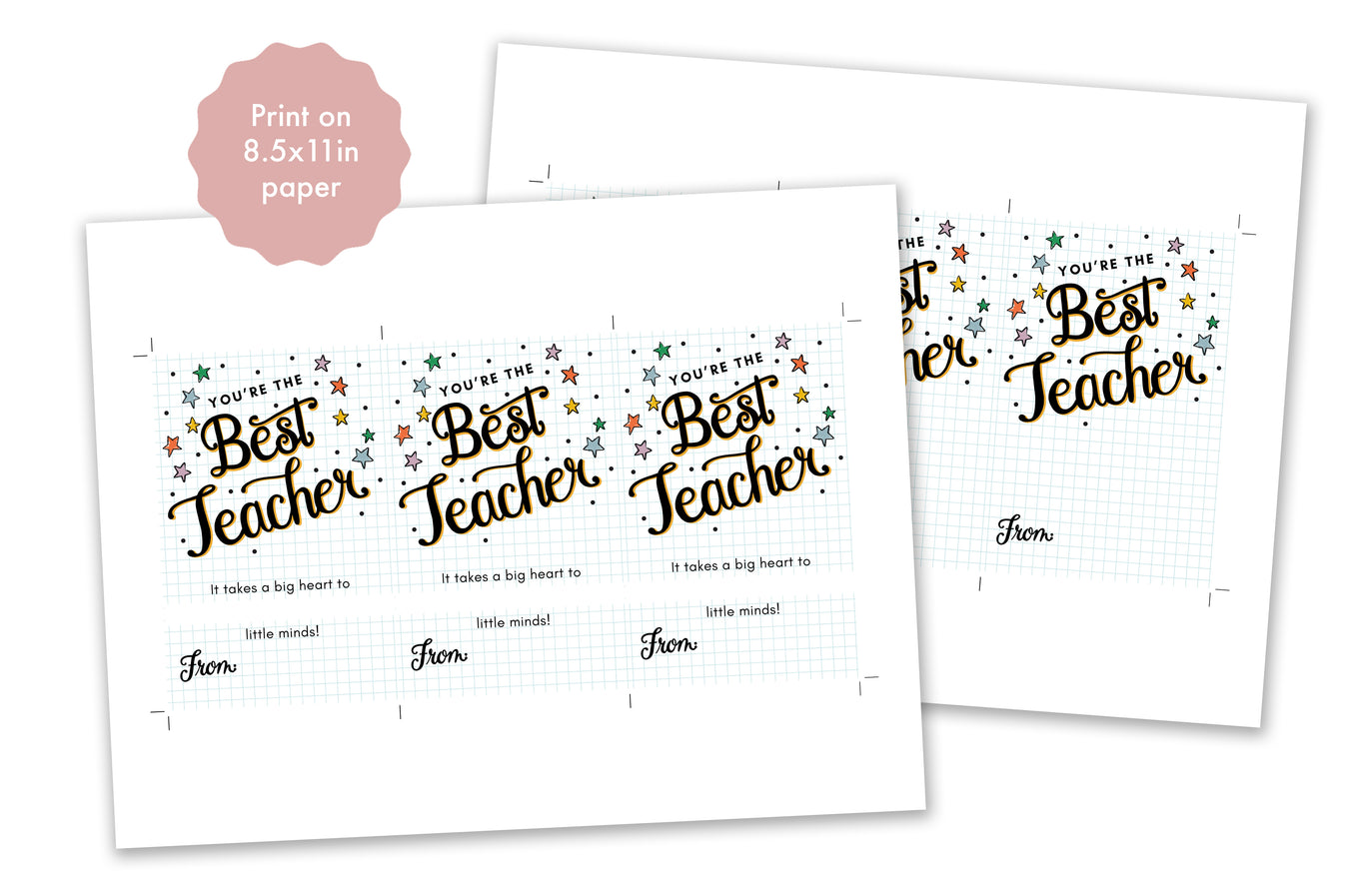 Best Teacher Ever Tag | Teacher Appreciation Gift – Sugar Pie Paper