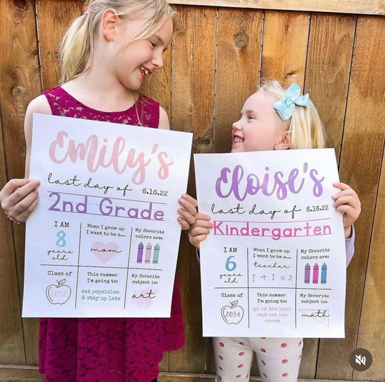 Last Day of Preschool Poster Girl – Sugar Pie Paper
