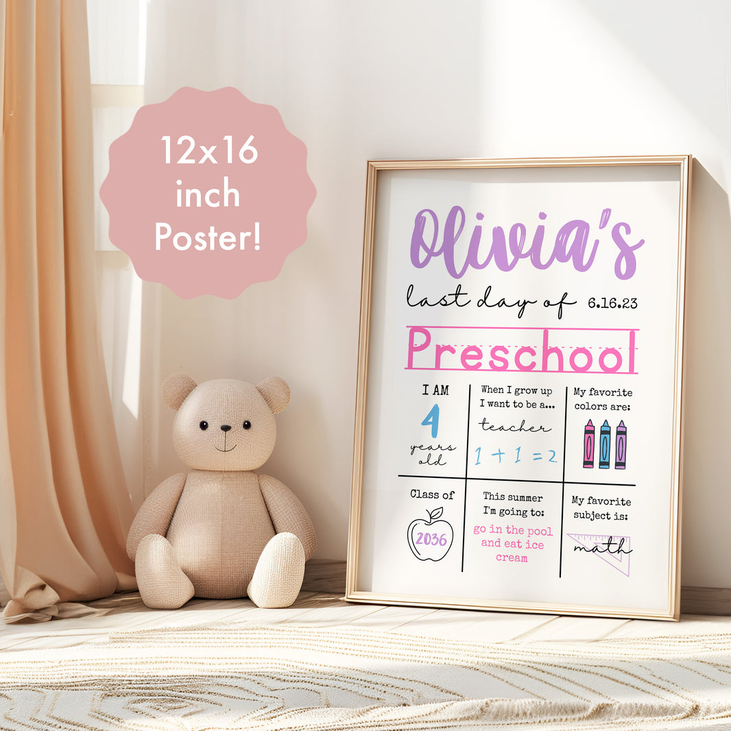 Last Day of School Printable Milestone Collection – Sugar Pie Paper