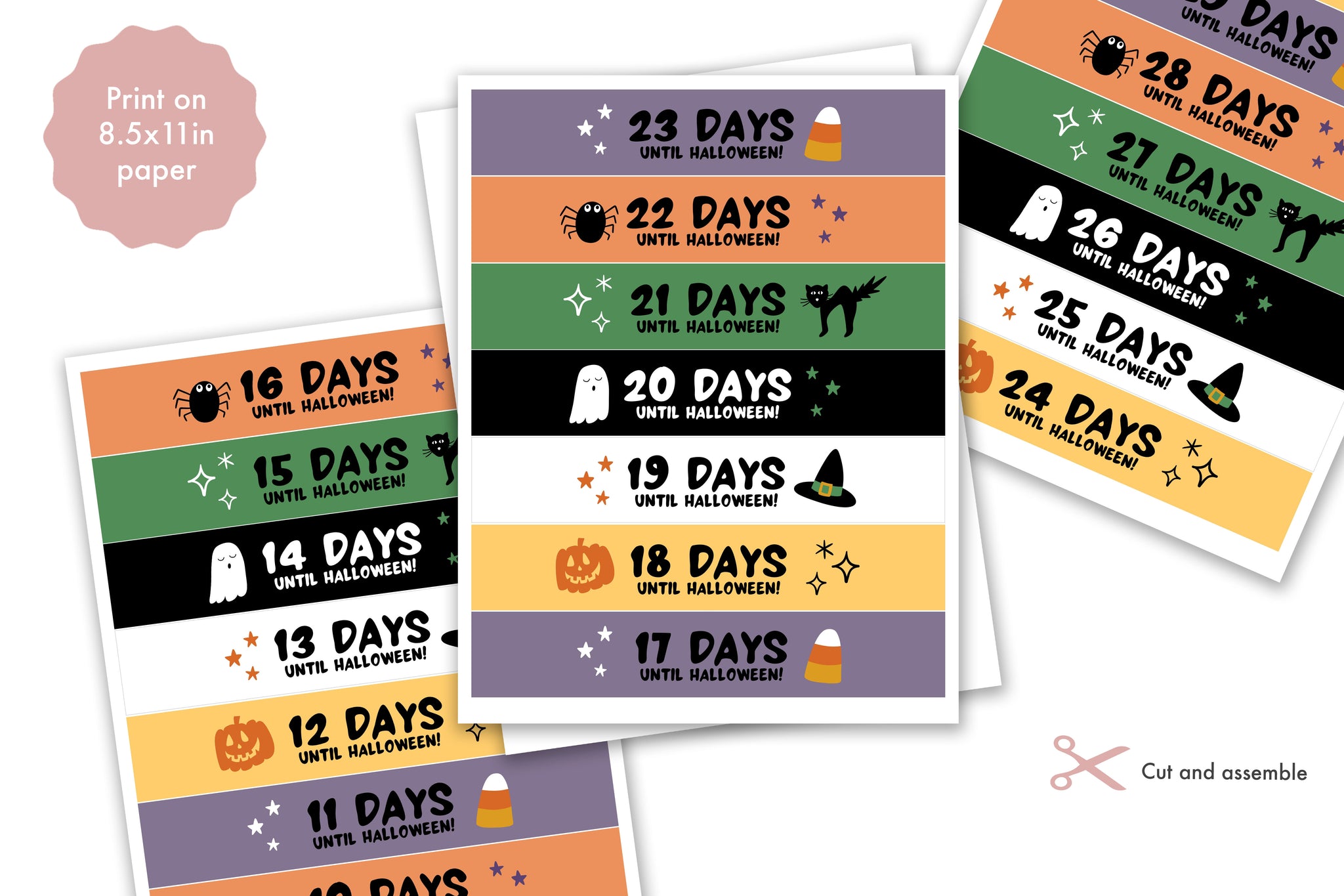 Countdown to Halloween Calendar for Kids – Sugar Pie Paper