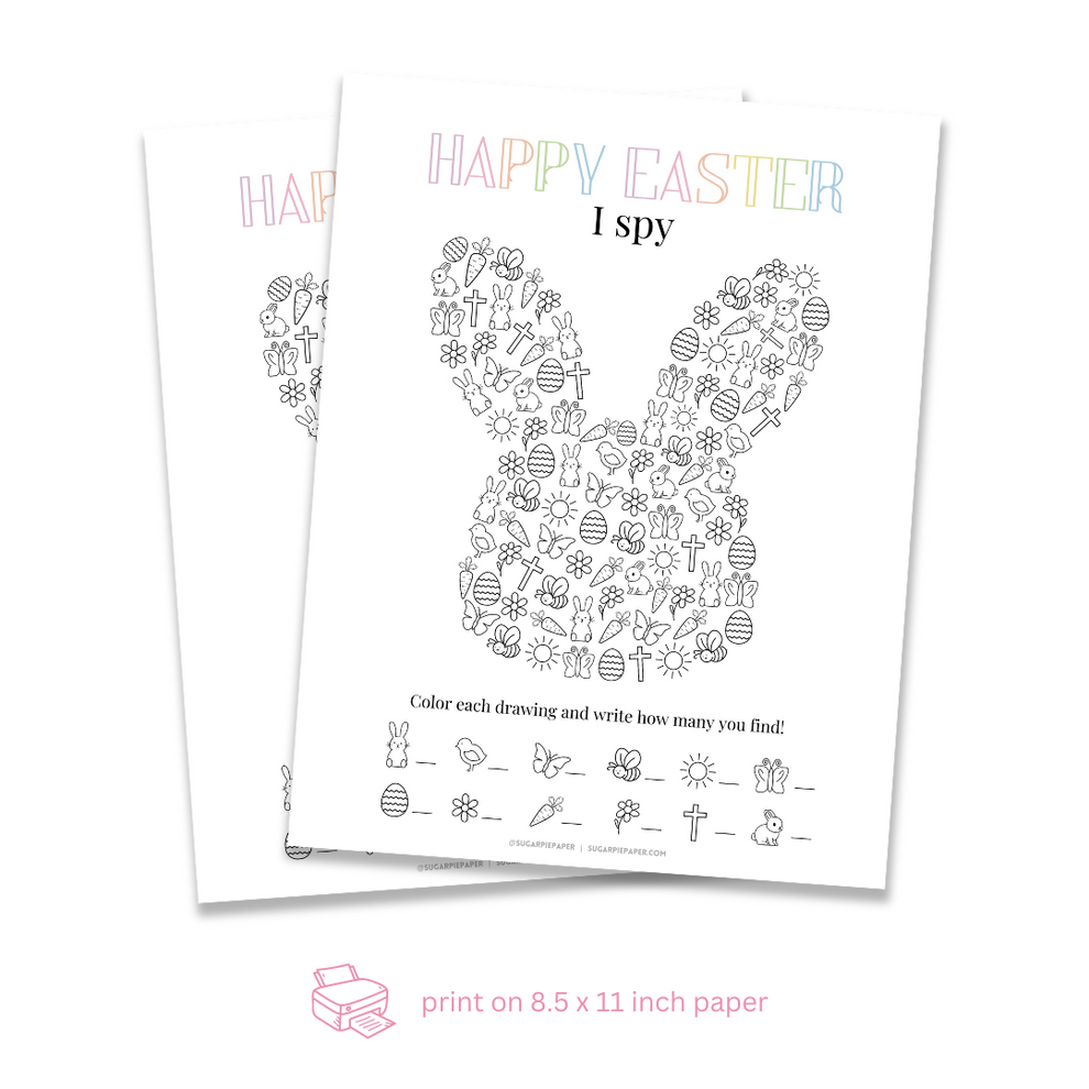 I Spy Easter Activity Printable for Kids – Sugar Pie Paper