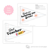 Teacher Appreciation and Last Day Pennant Flags – Sugar Pie Paper