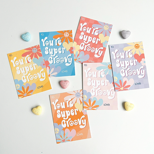 Groovy Printable Cards – Sugar Pie Paper