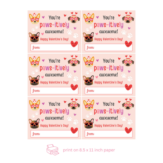 Puppy Love Printable Cards – Sugar Pie Paper