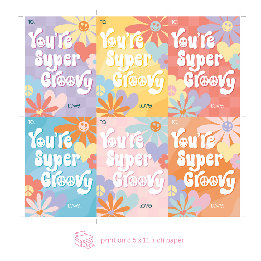 Groovy Printable Cards – Sugar Pie Paper