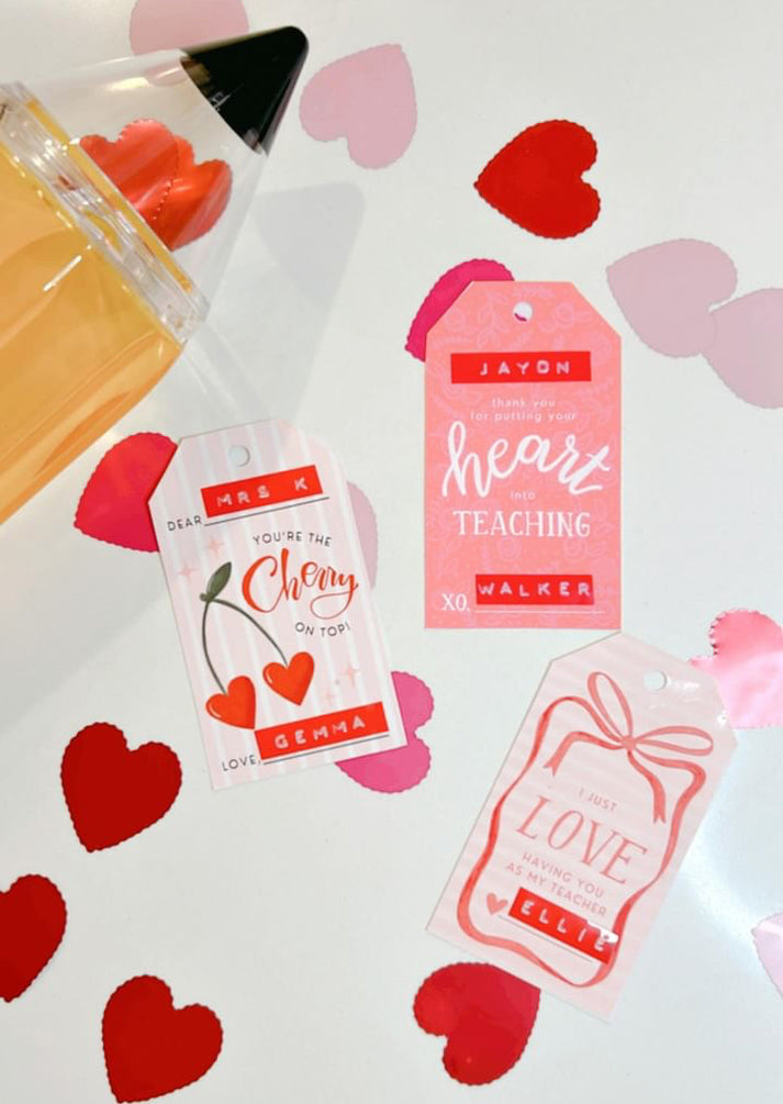 Teacher Valentine Printable Gift Tags – Sugar Pie Paper