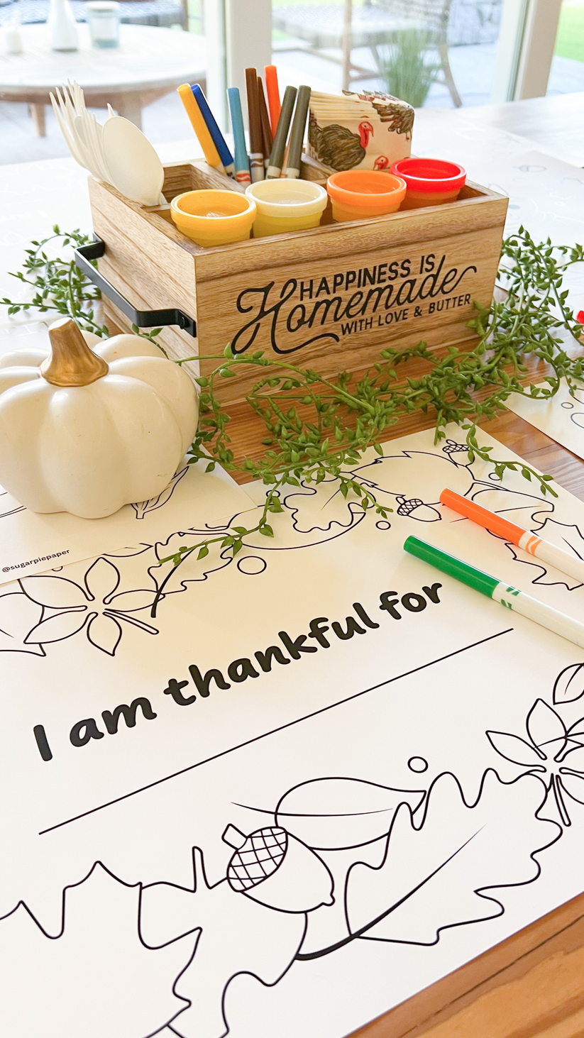 Thanksgiving Placemats For Kids – Sugar Pie Paper