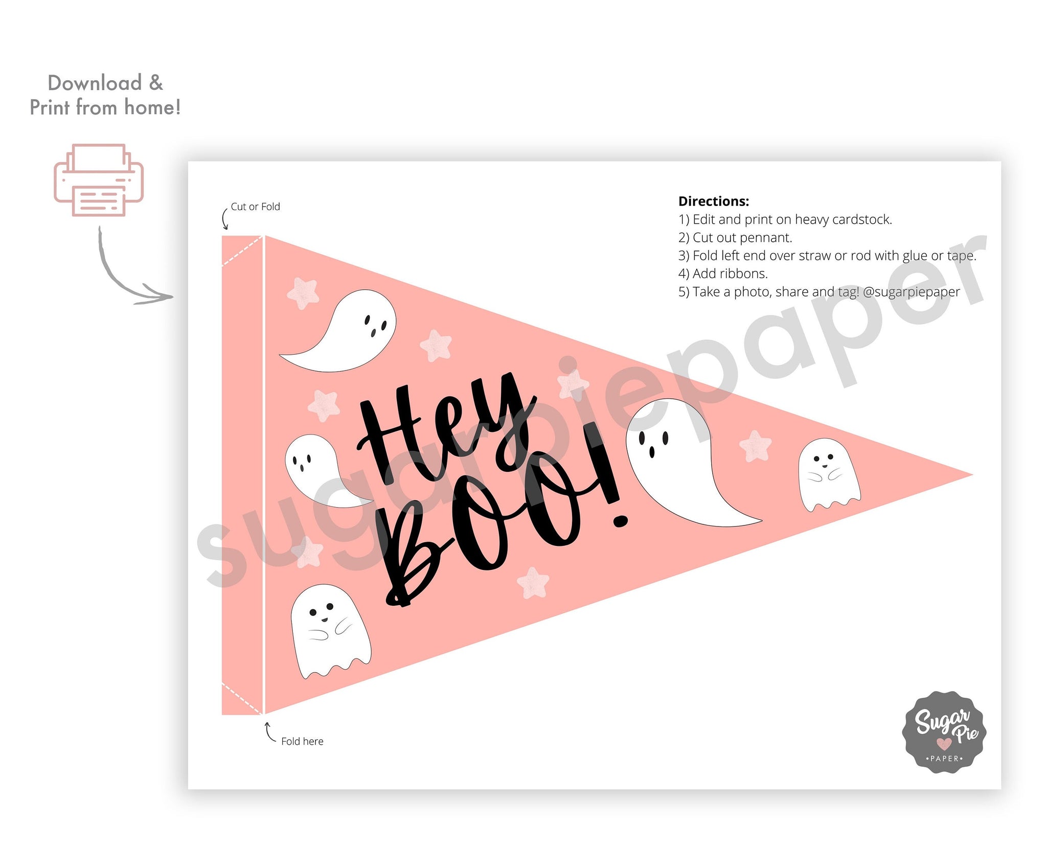 Halloween Pennant Flags – Sugar Pie Paper