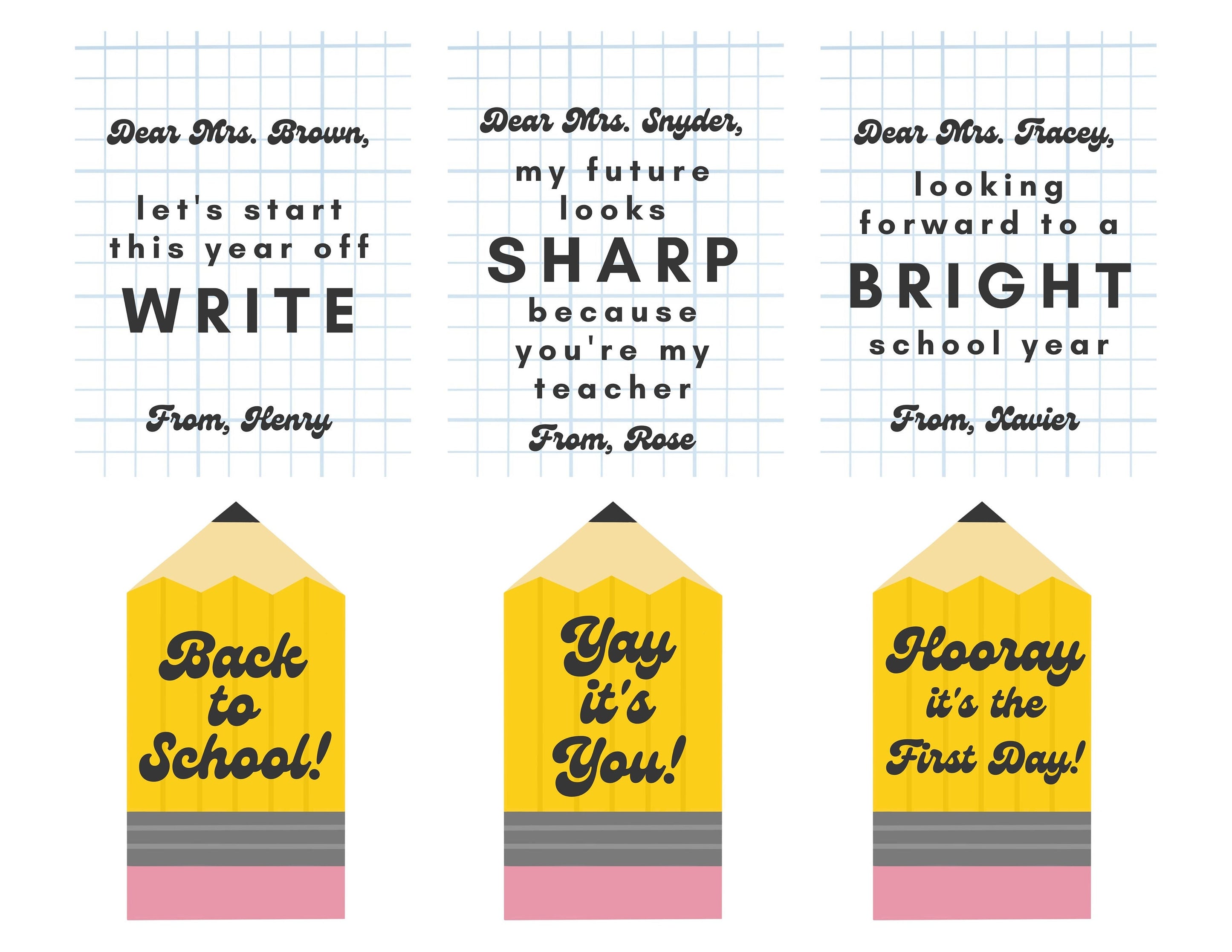 First Day of School Gift Tag – Sugar Pie Paper