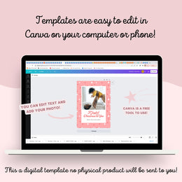 Christmas Card Template | Pink Christmas Trees – Sugar Pie Paper