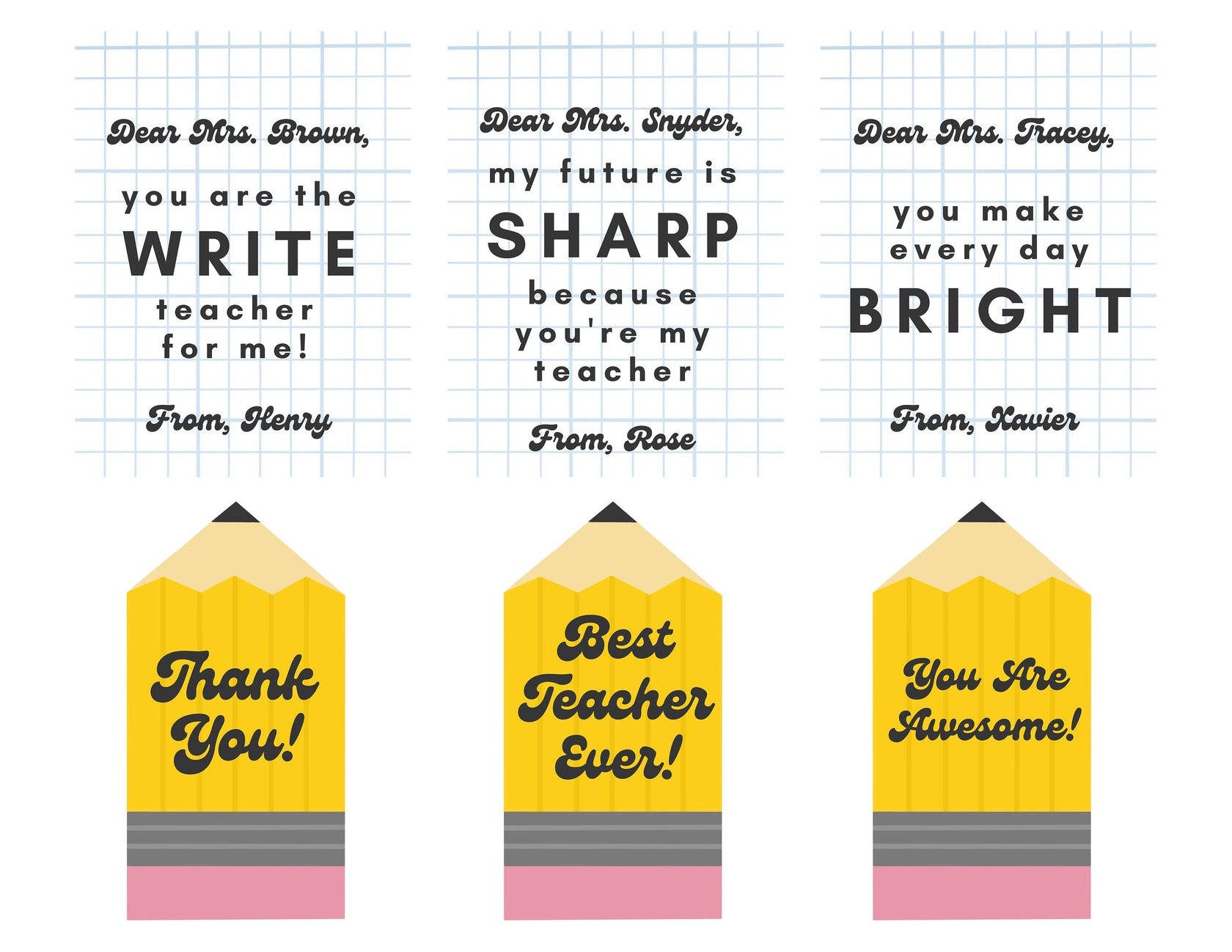Teacher Appreciation Gift Tag | Write Teacher for Me – Sugar Pie Paper