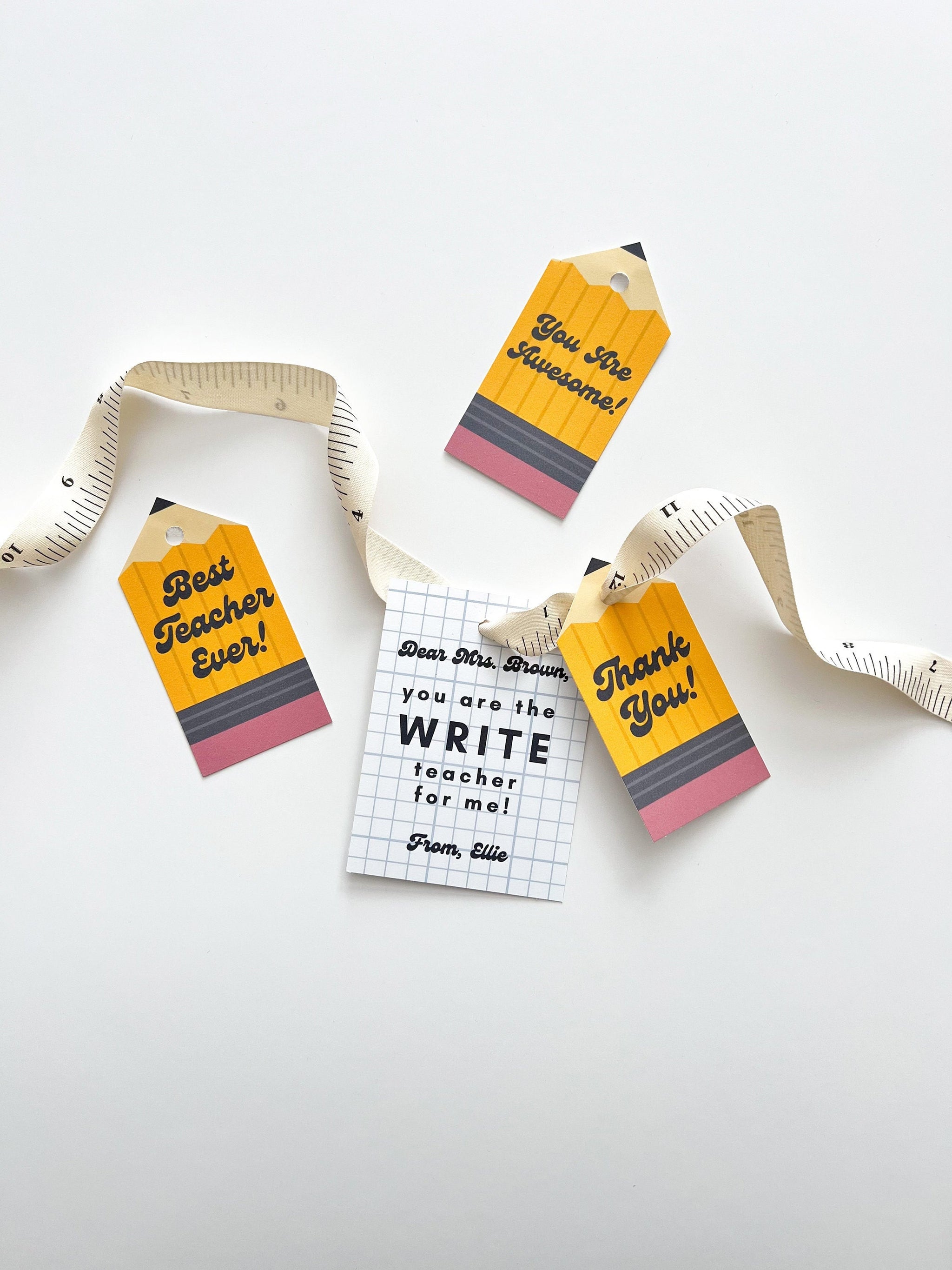 Teacher Appreciation Gift Tag | Write Teacher for Me – Sugar Pie Paper